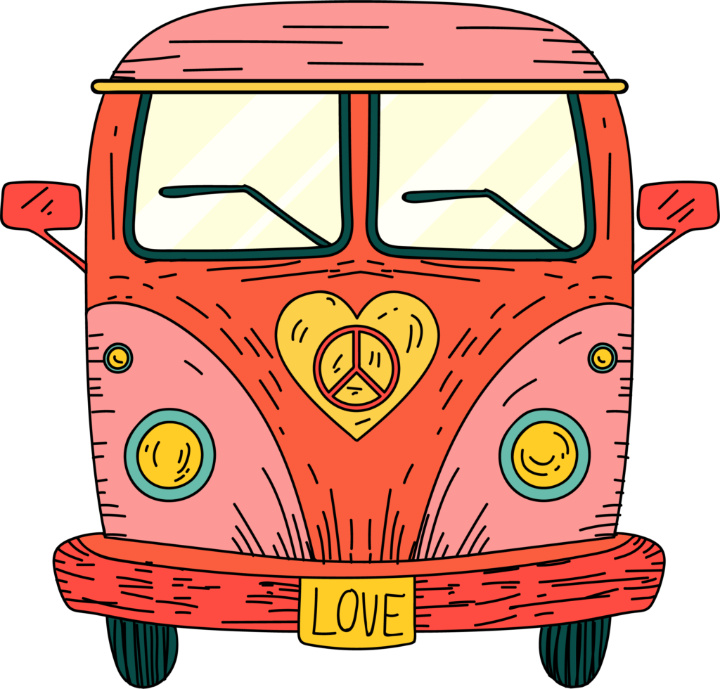 Buseta Volkswagen hippie PNG Imagenes gratis 2026 | PNG Universe